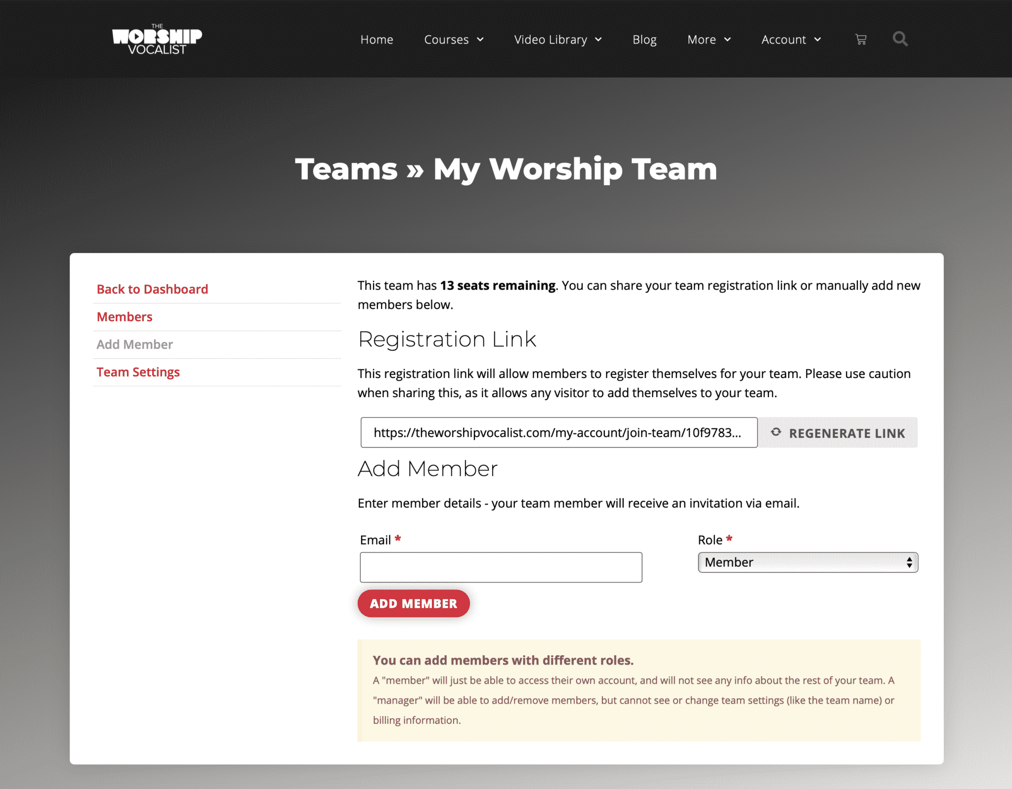 Worship Team Pass Worship Vocalist